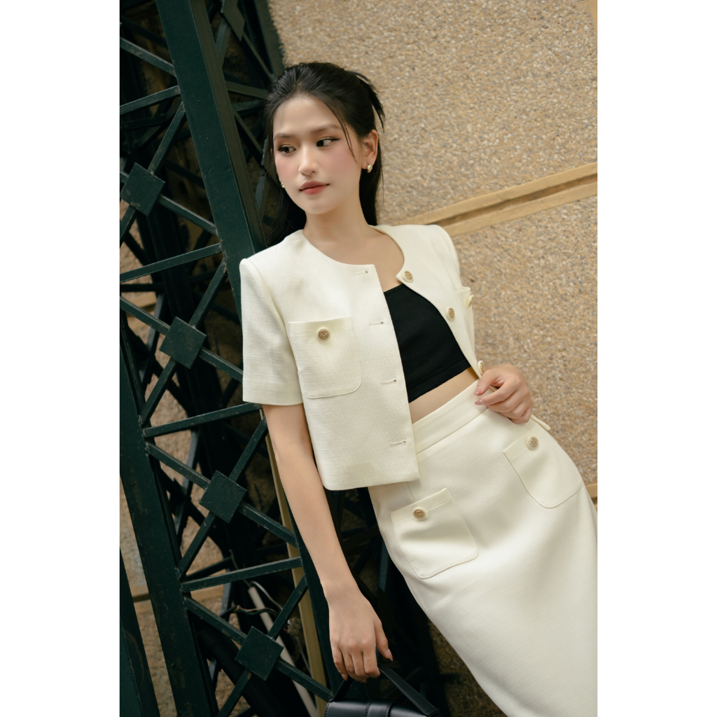 Áo Vest Tweed Cổ Tròn Hai Lớp Thời Trang Thanh Lịch by LEMIA Design ...
