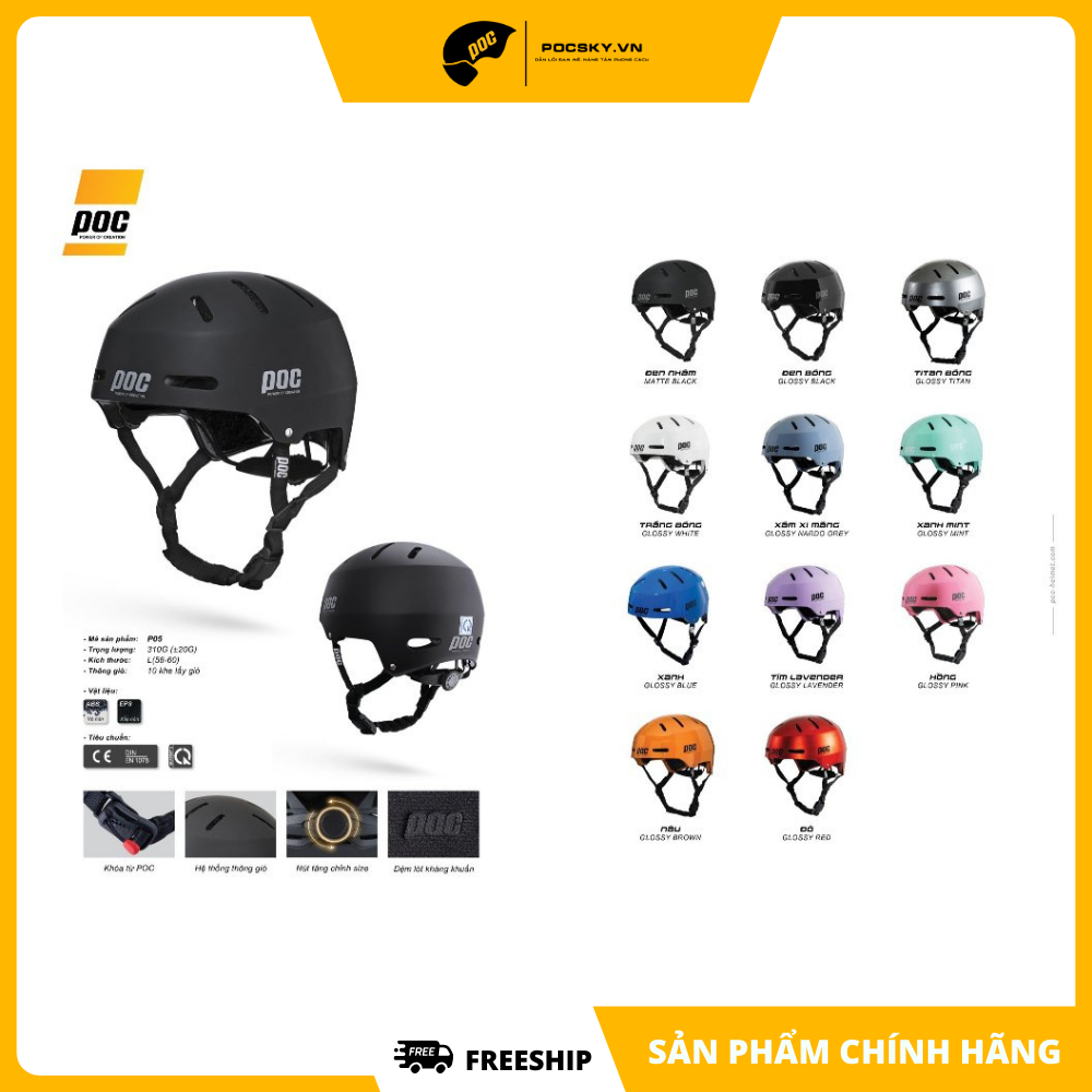 [Hỏa Tốc HCM] Nón Bảo Hiểm POC P05 Full Bảng Màu Chính Hãng POC Kèm Quà ...