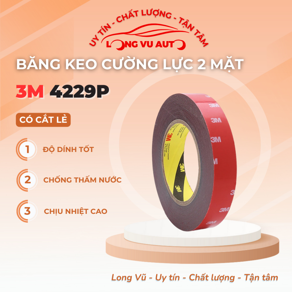 Băng keo cường lực 2 mặt 3M 4229P - Cuộn 3 mét | Shopee Việt Nam