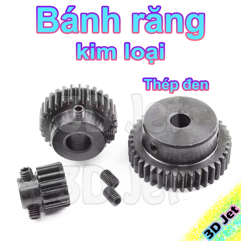 Bánh Răng Kim Loại M1 Thép Đen cứng bền, banh rang kim loai, gear ...