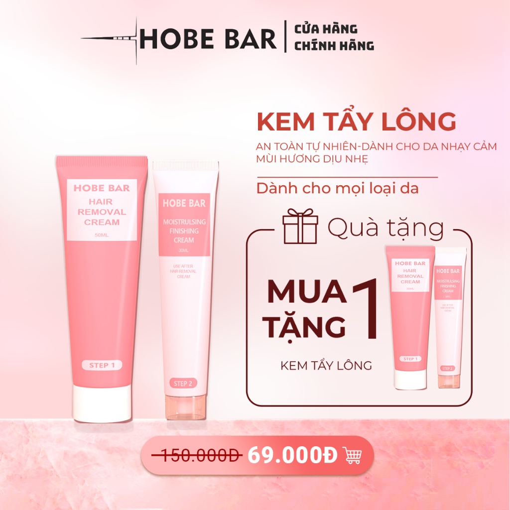 Kem Tẩy Lông Dịu Nhẹ Chiết Xuất Thực Vật HOBE BAR Hỗ Trợ Tẩy Lông Tay ...