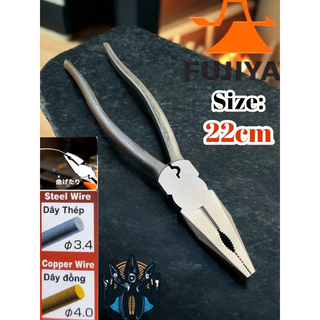 Kìm điện Fujiya hạng nặng 220mm APM-220 thương hiệu Nhật Bản (kìm phôi nhà máy fujiya thanh lý ...