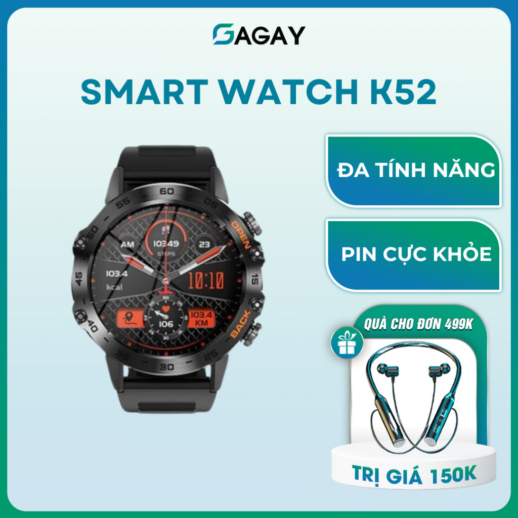 Đồng hồ thông minh K52 Smartwatch theo dõi sức khỏe Đồng hồ điện tử ...