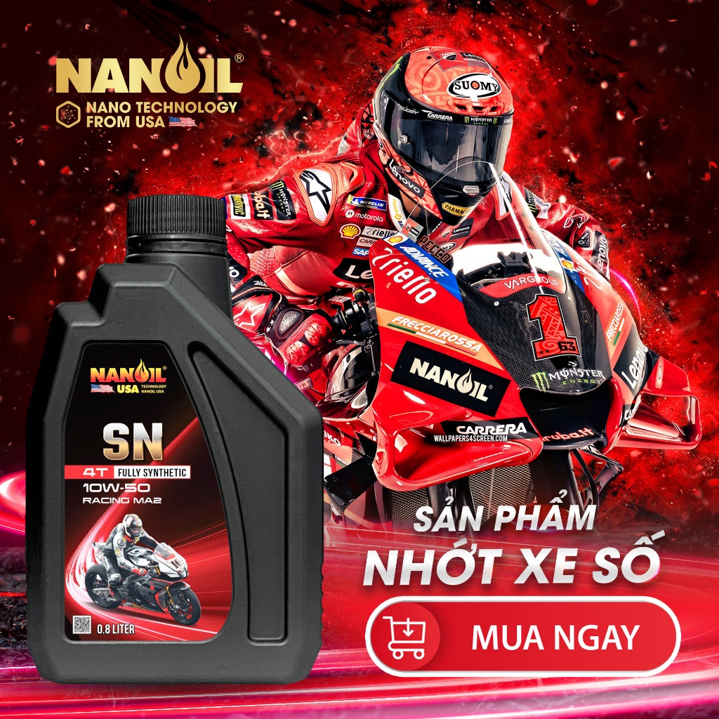 Dầu nhớt xe số NANOIL USA 10W50 SN (0.8-1L-1.0L) [MUA 2 TẶNG PHỄU + KHAY XẢ NHỚT] | Shopee Việt Nam
