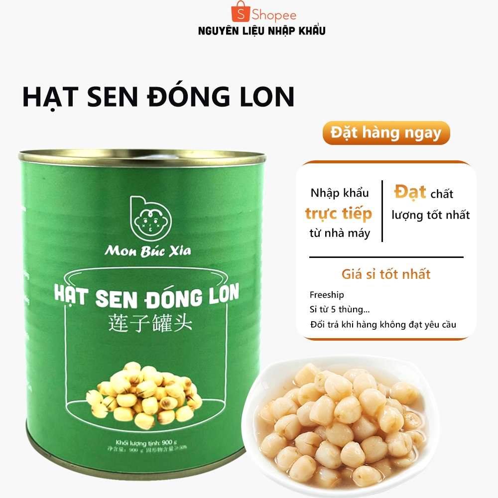 [Loại ngon] Hạt Sen đóng lon 900g | Shopee Việt Nam