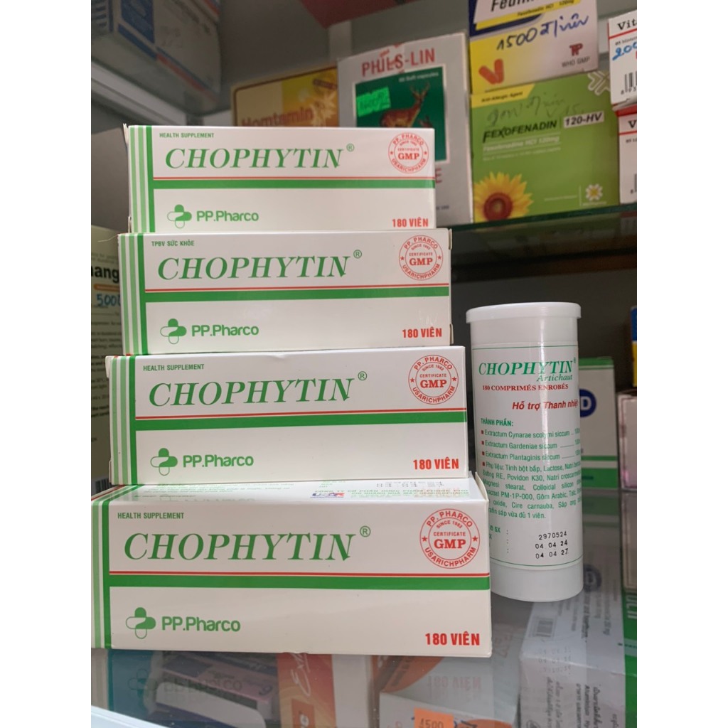 VIÊN UỐNG HỖ TRỢ GIẢI ĐỘC GAN CHOPHYTIN TUBE 180 VIÊN PHARCO | Shopee ...