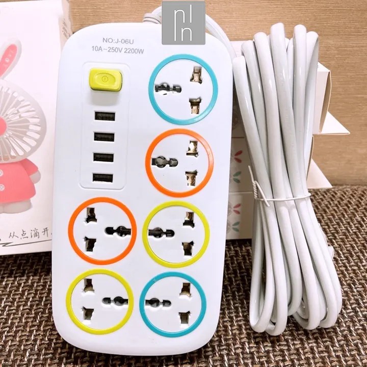 Ổ Cắm Điện Đa Năng J-06U 6 Ổ Cắm Tích Hợp 4 Cổng USB Type C | Shopee ...