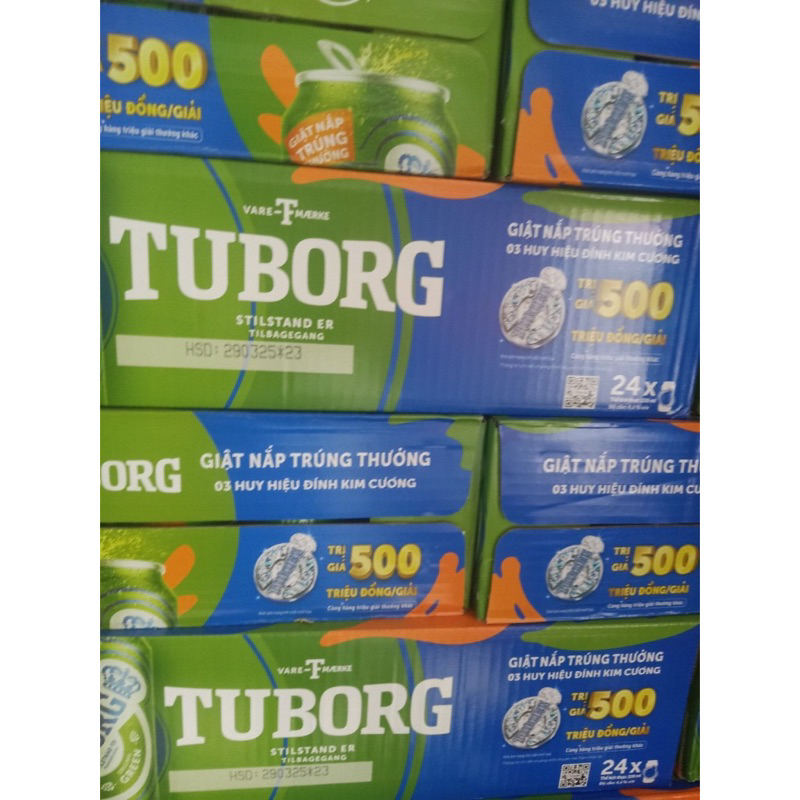 thùng 24 lon bia tuborg 330 trúng thưởng | Shopee Việt Nam