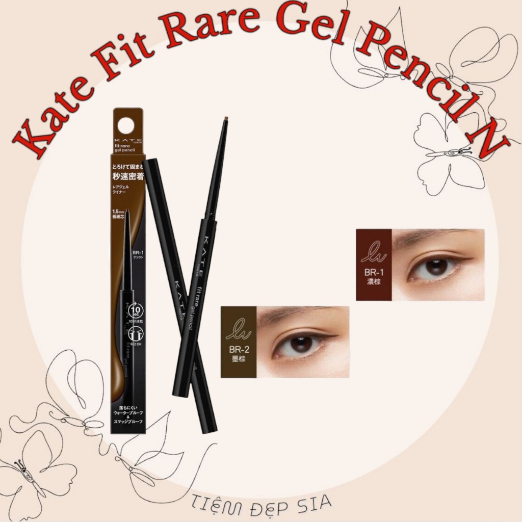 Chì kẻ mắt, bút chì kẻ mắt Kate Fit Rare Gel Pencil N, không trôi lem, sắc nét - TiemDepSia ...
