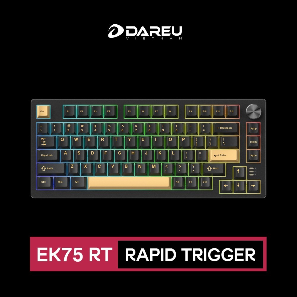 Bàn phím cơ DAREU EK75 RT Rapid Trigger (RGB, PBT Double Shot CHERRY ...
