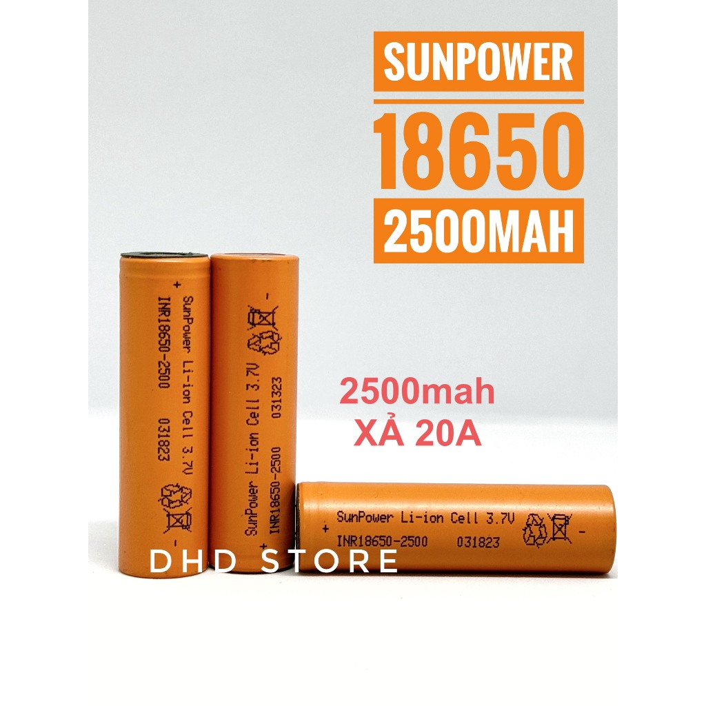 [DHD] Pin Sunpower 2500 mah tháo khối xả 20A | Shopee Việt Nam