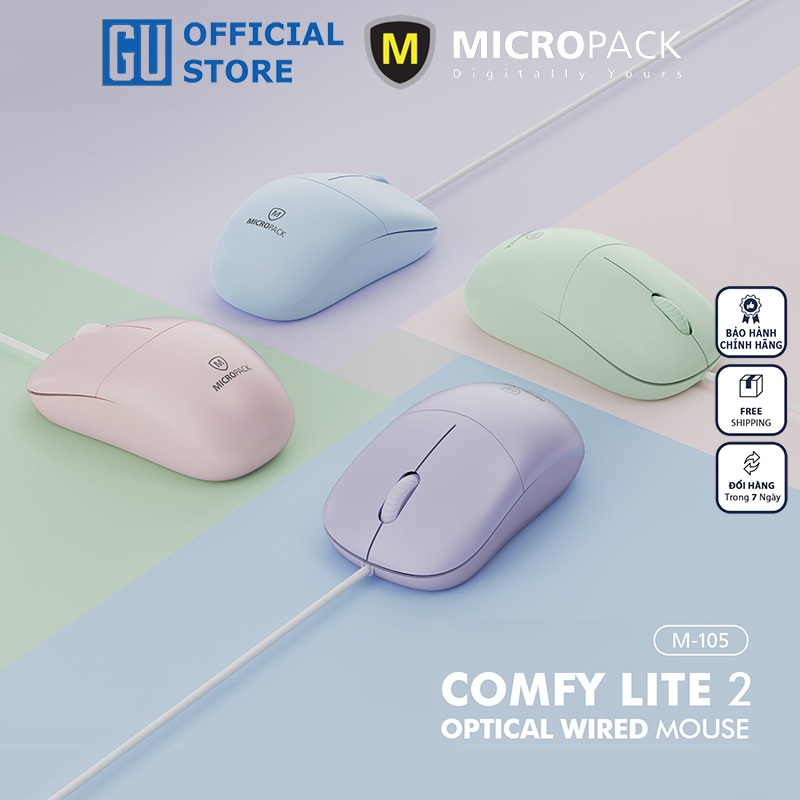 Chuột Có Dây MicroPack COMFY MINI 2 M-105 Hình Dạng Đa Sắc Màu Dễ Dàng ...