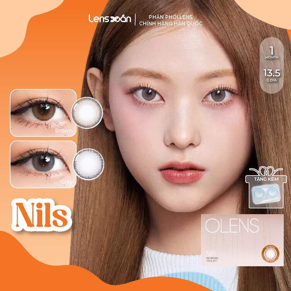 Kính áp tròng 1 tháng LENS XOẮN lens HAERIN NEWJEANS tự nhiên 2 dải màu ...