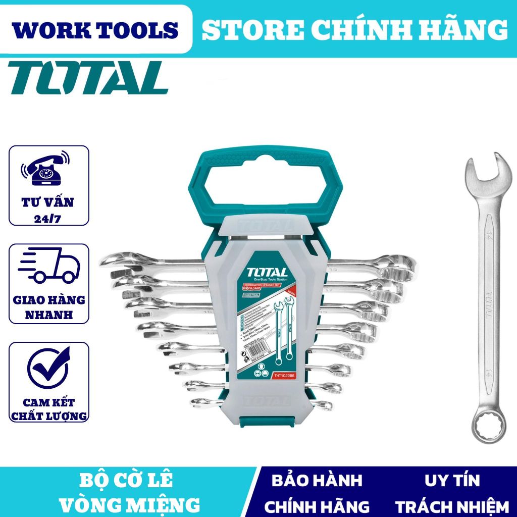 ĐỒ NGHỀ TOTAL Bộ cờ lê vòng miệng THT102286 | Shopee Việt Nam
