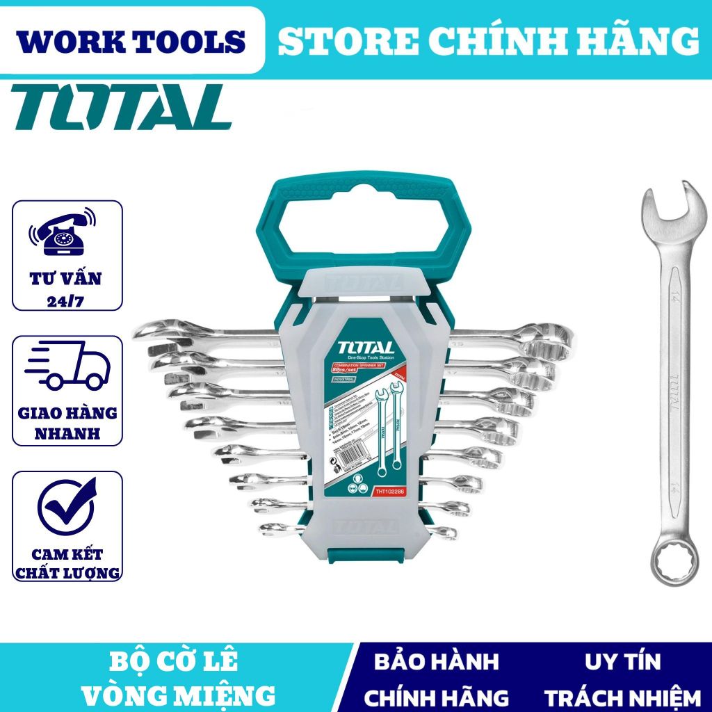 ĐỒ NGHỀ TOTAL Bộ cờ lê vòng miệng THT102286-I | Shopee Việt Nam