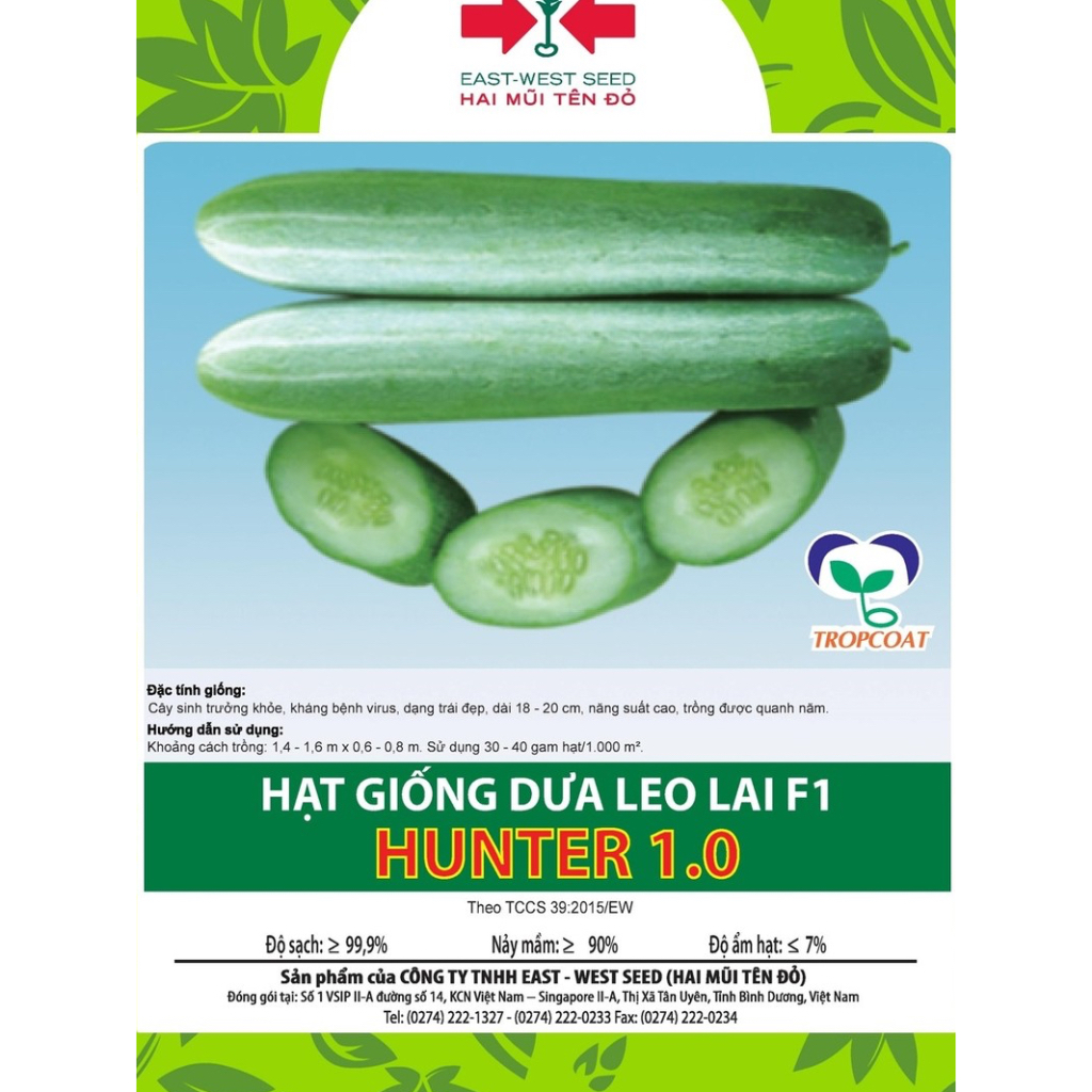 HẠT GIỐNG DƯA LEO LAI F1 HUNTER 1.0 HAI MŨI TÊN ĐỎ GÓI 1G ( 35 HẠT ) | Shopee Việt Nam