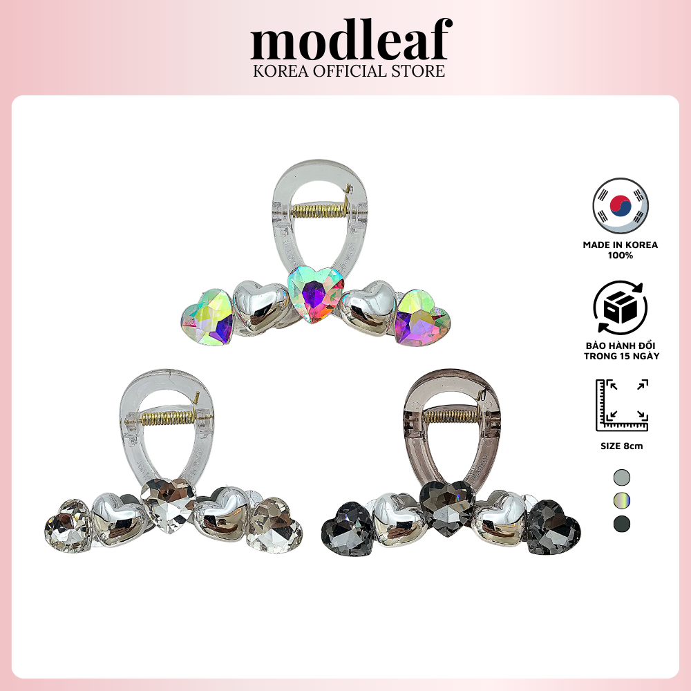 Kẹp Tóc Nhựa Size Vừa Lấp Lánh Sang Trọng Modleaf Bling Midi Pin Hàn