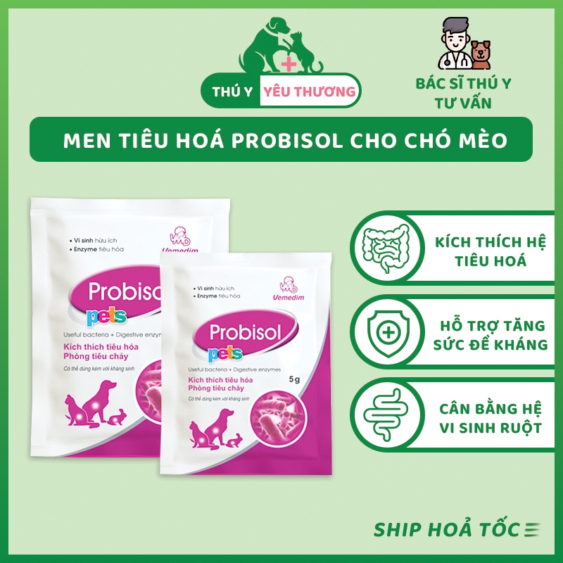 Men tiêu hoá cho chó mèo Probisol Vemedim | Shopee Việt Nam