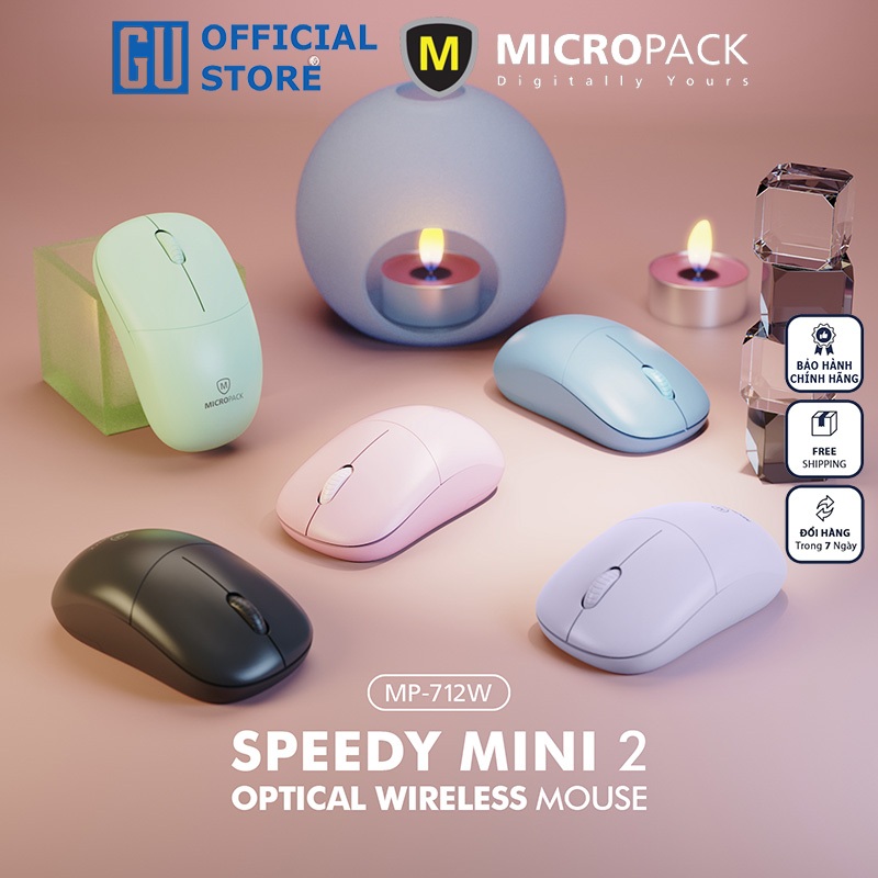 Chuột Không Dây MicroPack SPEEDY MINI 2 MP-712W Có Nhiều Màu Lựa Chọn ...