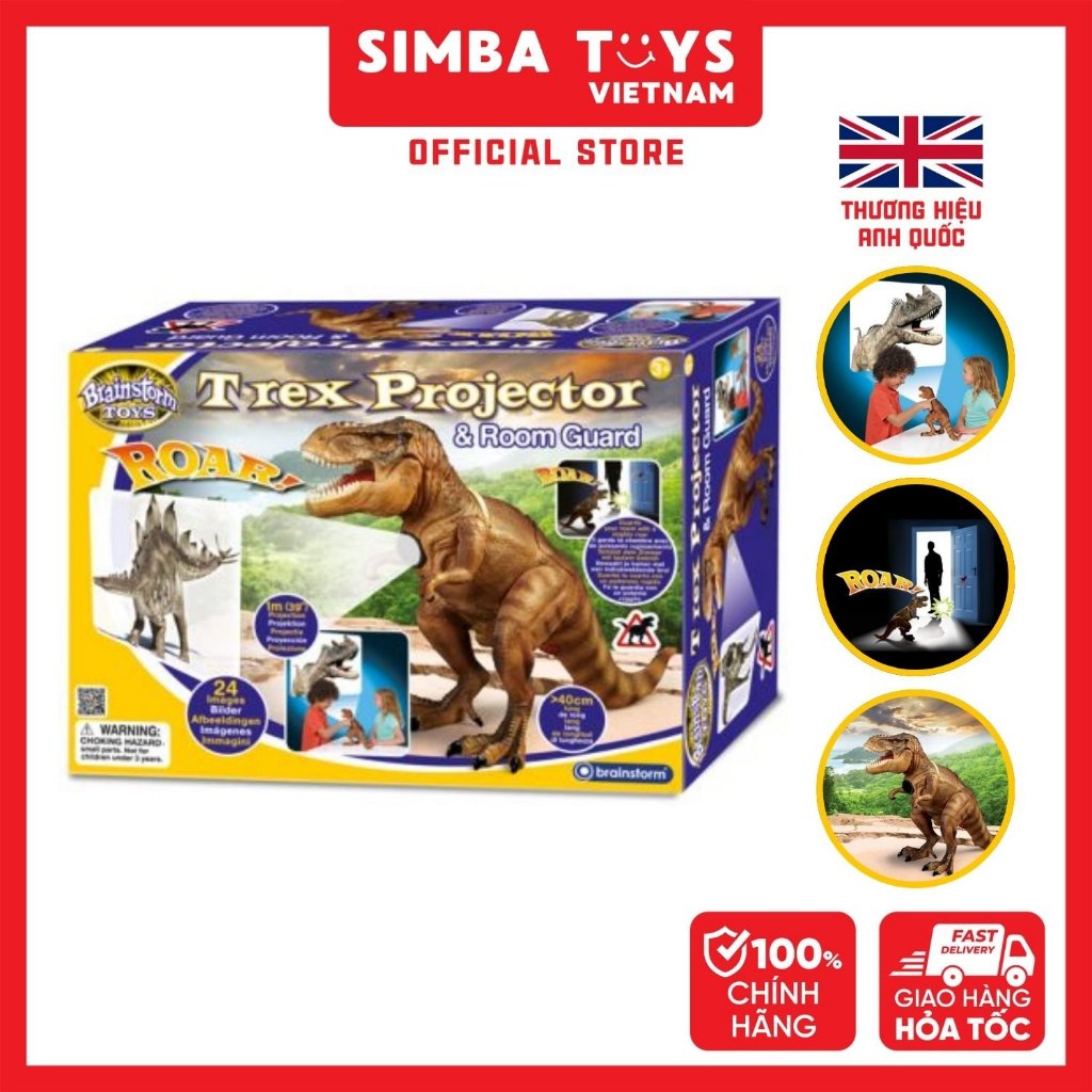 Đồ chơi máy chiếu chủ đề khủng long T-Rex BRAINSTORM TOYS T - Rex ...