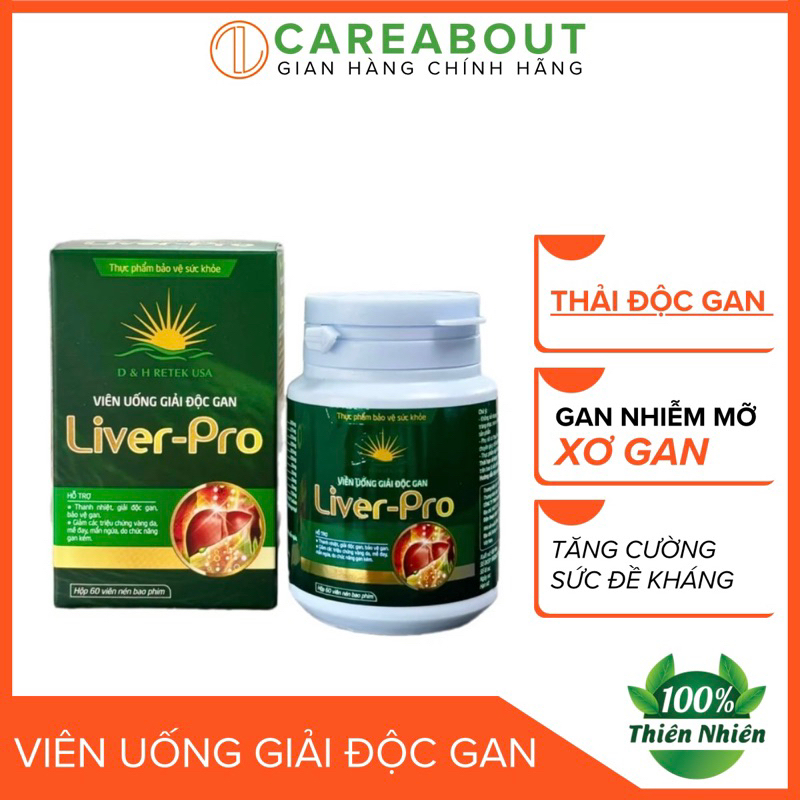Viên uống giải độc gan LIVER-PRO hổ trợ thanh nhiệt, các triệu chứng da ...