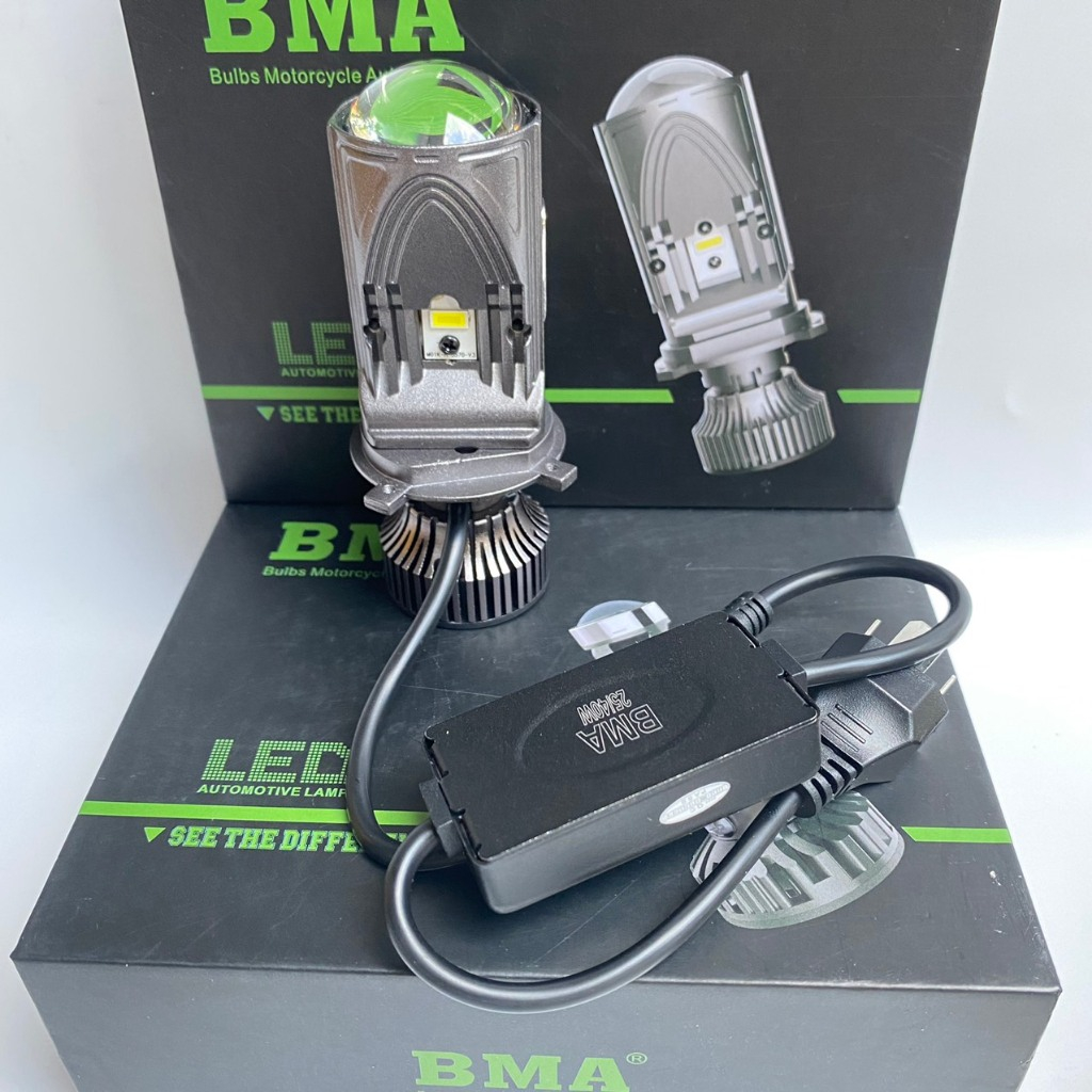 Đèn Pha Led Bi Cầu chính hãng BMA Chân H4 Mã R03 tặng kèm 1 công tắc | Shopee Việt Nam