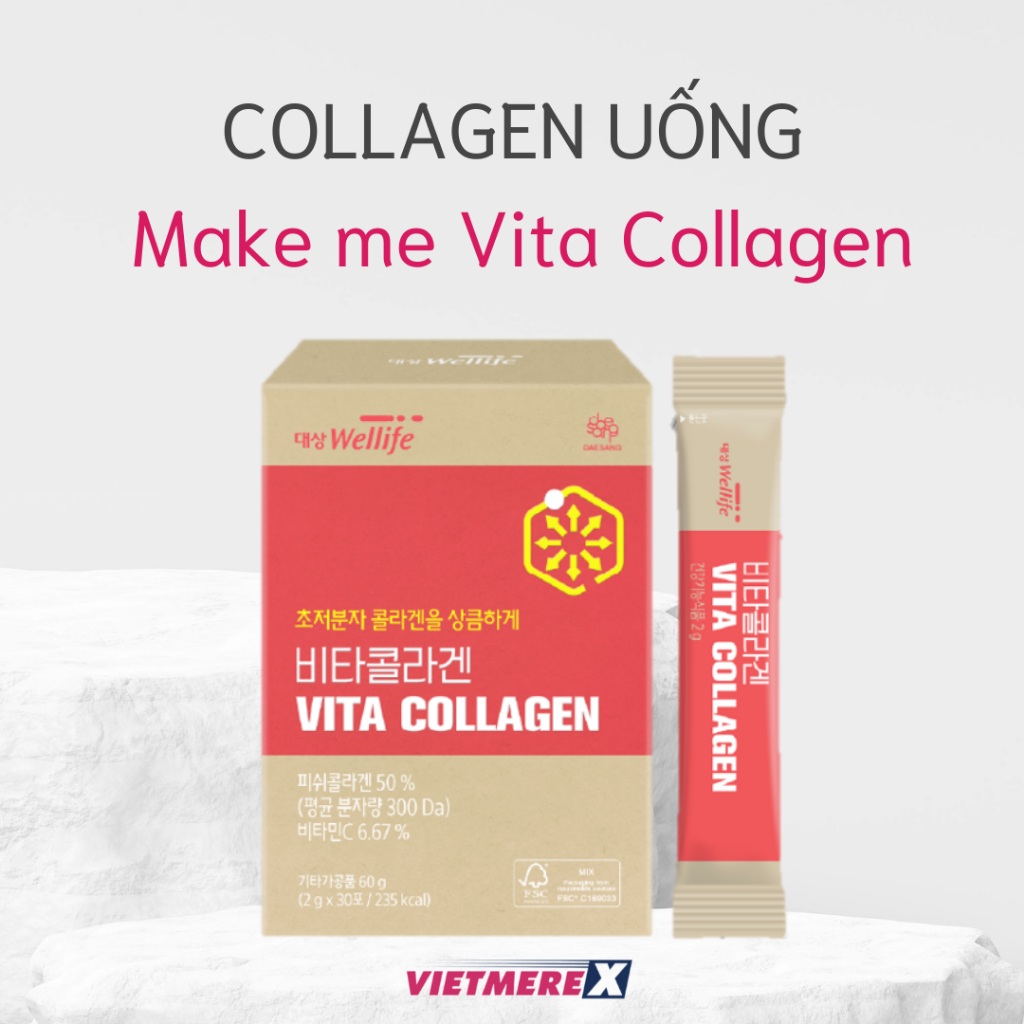 Bột Collagen uống Hàn Quốc Daesang Wellife - Make me Vita Collagen Hộp ...