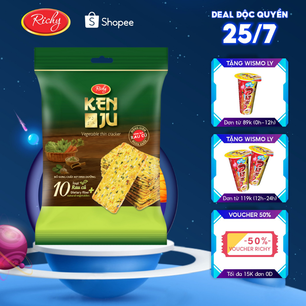 [NEW][HCM] Bánh quy Kenju Richy vị rau củ túi 192g | Shopee Việt Nam