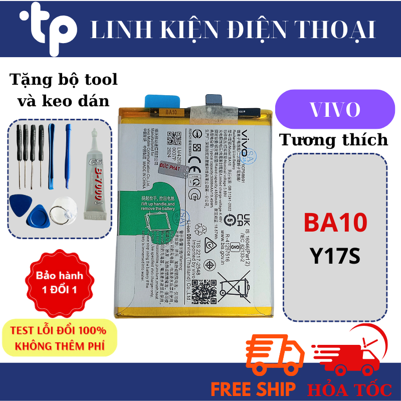 Pin Vivo Y17S ~BA10~ ZIN HÃNG (Tặng bộ sửa và keo dán) | Shopee Việt Nam