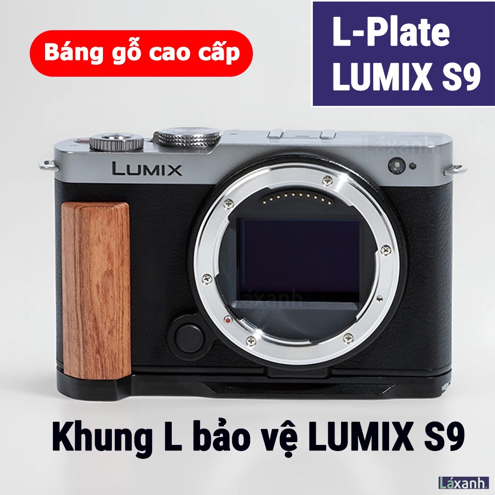 Pana Lumix S9 | Lplate handcase hand grip khung quay dọc báng gỗ cao ...