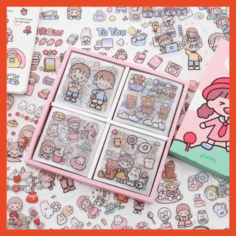1 Tờ Sticker Dán Sách Vở , Đồ Dùng Học Tập Cute | Shopee Việt Nam