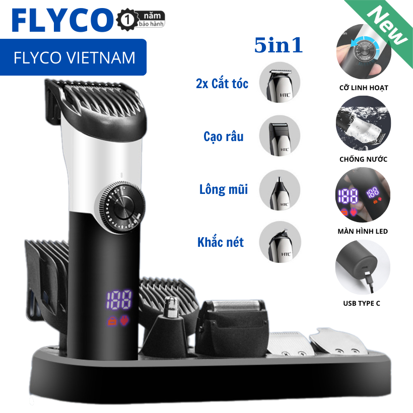 Đa Năng 5in1 Bộ Máy Tông Đơ Cắt Tóc, Cạo Râu, Cạo Lông Cơ Thể, Tỉa Lông ...