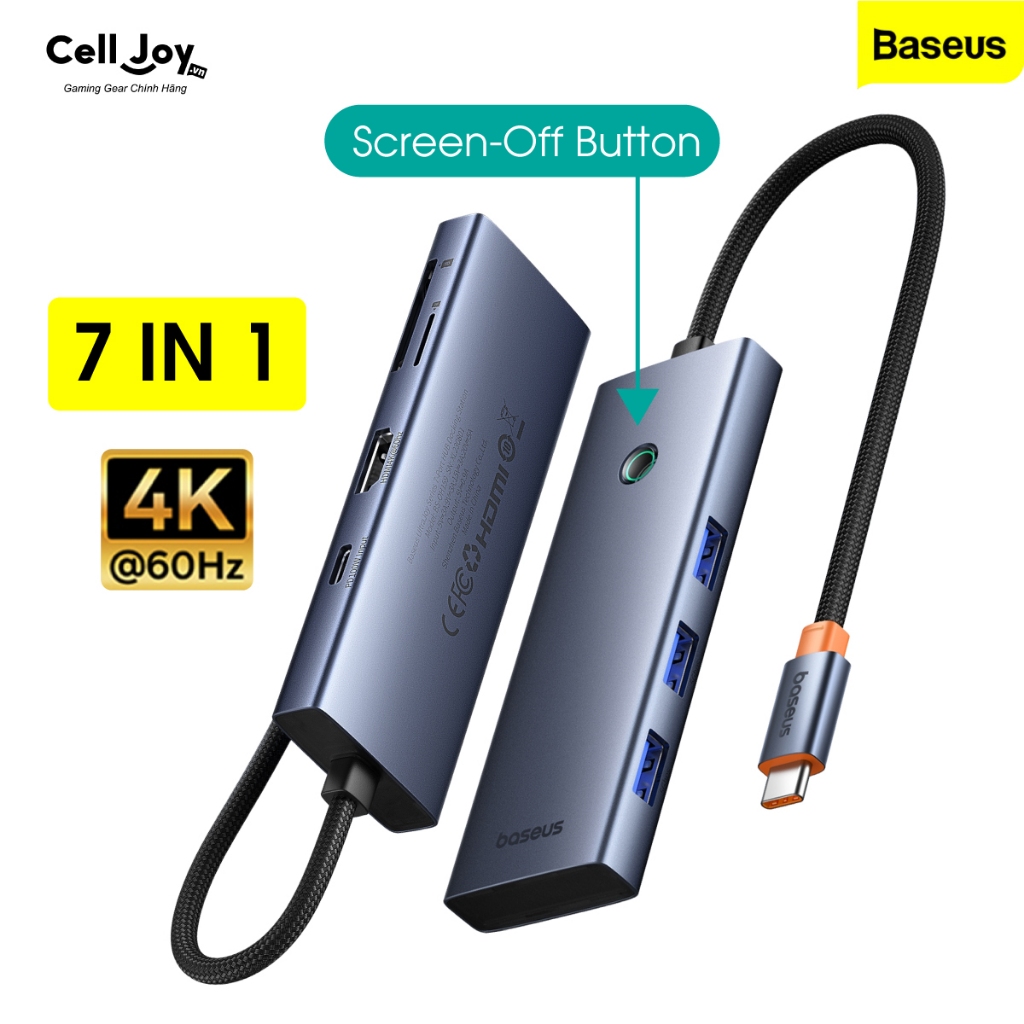Hub Type-C Baseus UltraJoy Series 7IN1 chuyển đổi cho Macbook (Type-C ...