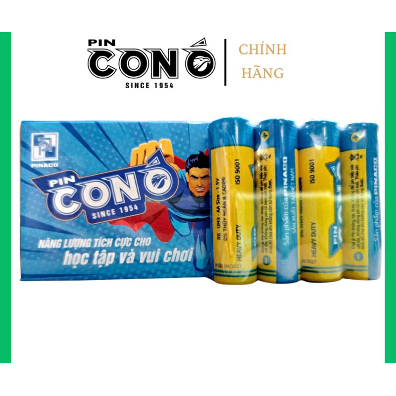 Mẫu mới Hộp 40 viên pin Con ó AA 1.5V Pinaco | Shopee Việt Nam