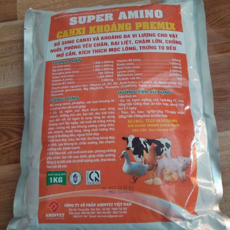 bổ sung canxi cho heo gói Canxi khoáng Premix 1 kg | Shopee Việt Nam