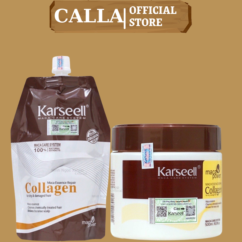 Kem ủ tóc KARSEELL MACCA COLLAGEN 500ML Phục hồi nuôi dưỡng trẻ hóa mái ...