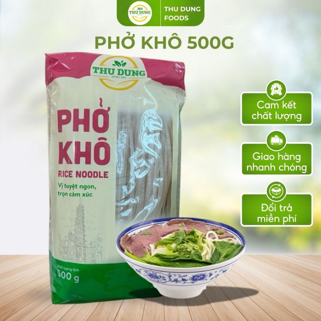 Phở Khô Ăn Liền Thu Dung 500g Loại 1 - Bánh Phở Khô Dai Mềm Thơm Ngon ...