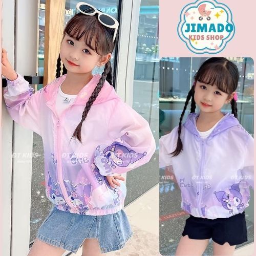 áo khoác bé gái , áo gió bé gái mẫu hình Kuromi cao cấp kéo khóa màu ...