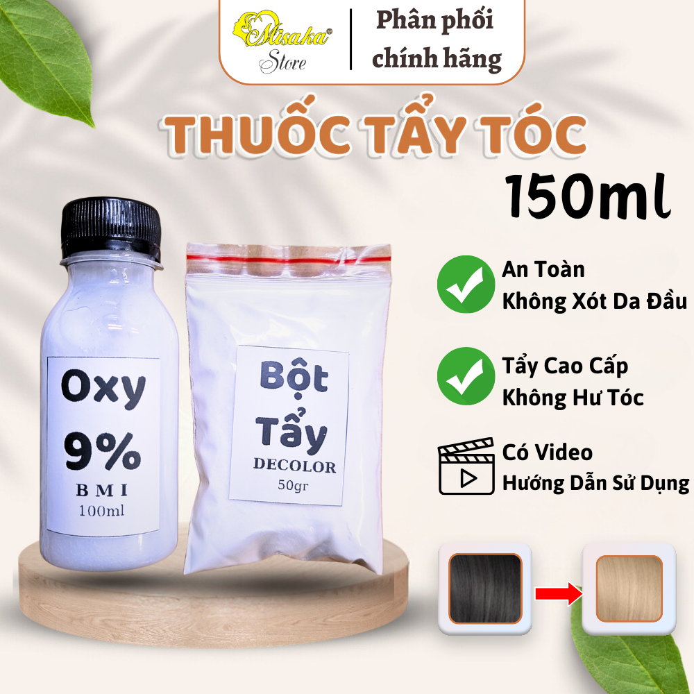 Thuốc tẩy tóc tại nhà, Bột tẩy tóc Collagen không xót da đầu, lên tone nhanh, tặng gang tay ...
