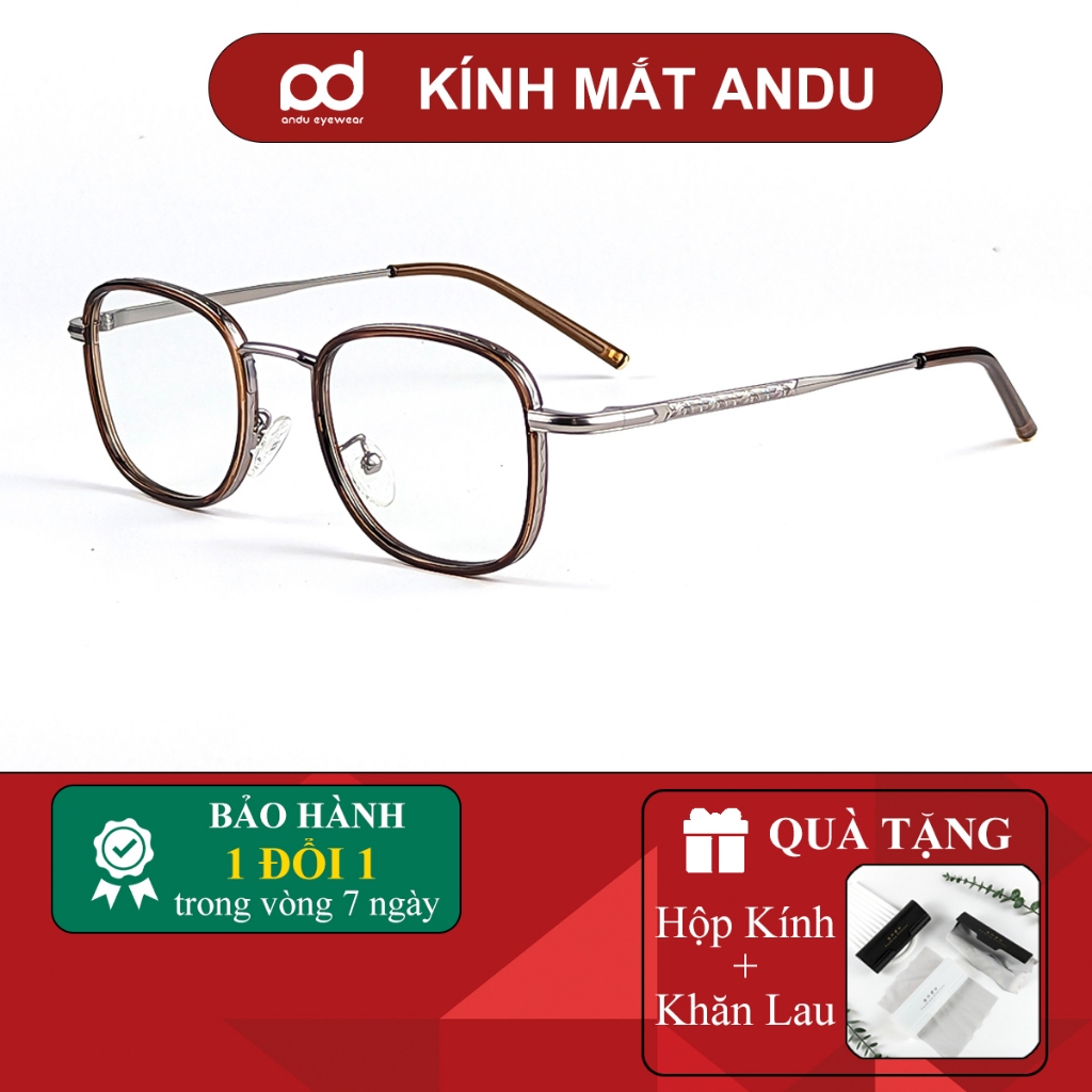 Gọng kính cận thời trang nam nữ ANDU dáng vuông chống tia UV chất liệu ...