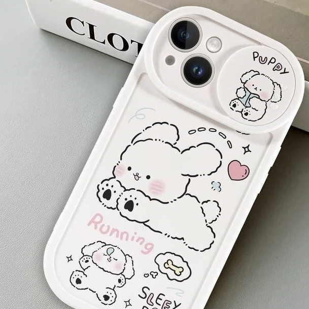 Ốp lưng iphone trượt camera chống sốc in họa tiết cún cute cho iPhone ...