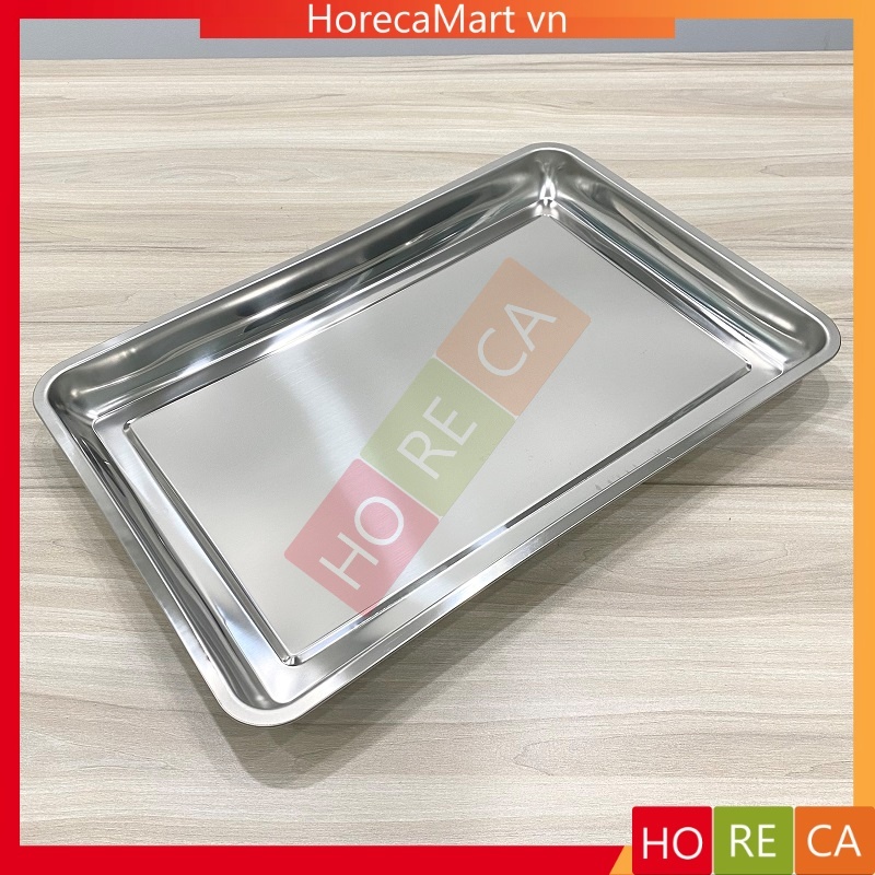 Khay hấp cơm inox công nghiệp, kt: 60x40x5cm, 60x40x2cm - Khay inox dày ...