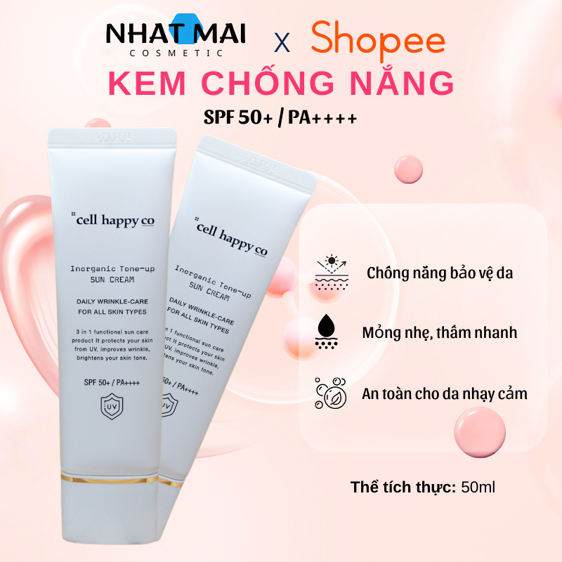Kem chống nắng Cell Happy Co 3in1 bảo vệ da - nâng tone - chống lão hóa ...