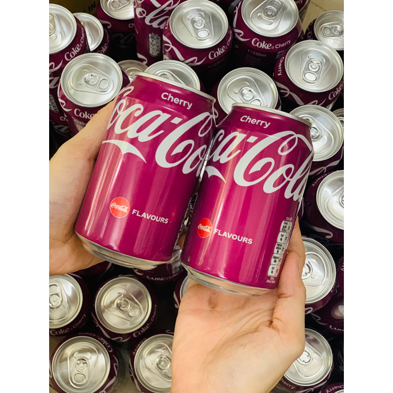 [Lốc 6 lon] Coca cola cherry- vani Hàng Bỉ lon 330ml /Date 1/2026 | Shopee Việt Nam