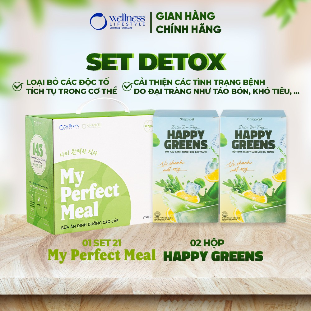 SET DETOX - Combo 1 Set 21 Gói Bữa ăn My Perfect Meal & 2 Hộp Nước ...