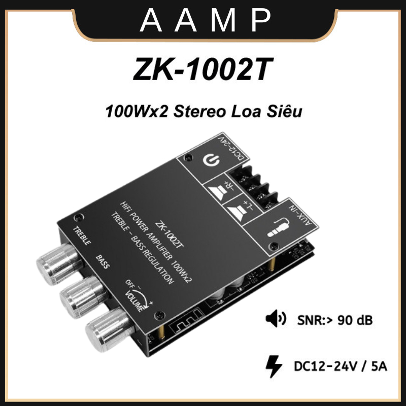 ZK-1002T HIFI 2.0 Kênh AUX / Bluetooth-Tương thích 5.0 TPA3116D2 Mô-đun ...