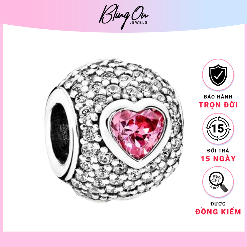 Charm Pandora Captivating Heart Love 1229 - Chuẩn Bạc S925 | Shopee ...