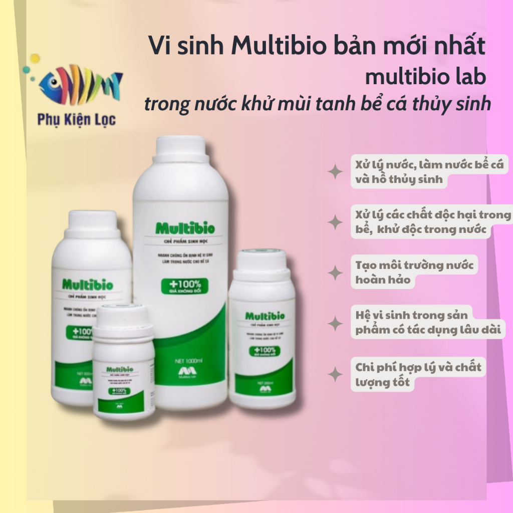 Vi sinh Multibio bản mới nhất Multibio Lab trong nước khử mùi tanh bể ...