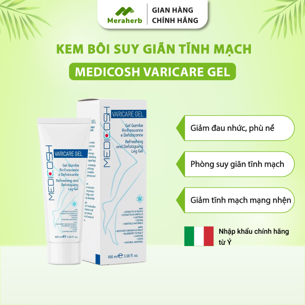 Kem Giãn Tĩnh Mạch Medicosh Varicare Gel Chính Hãng Italy | Shopee Việt Nam