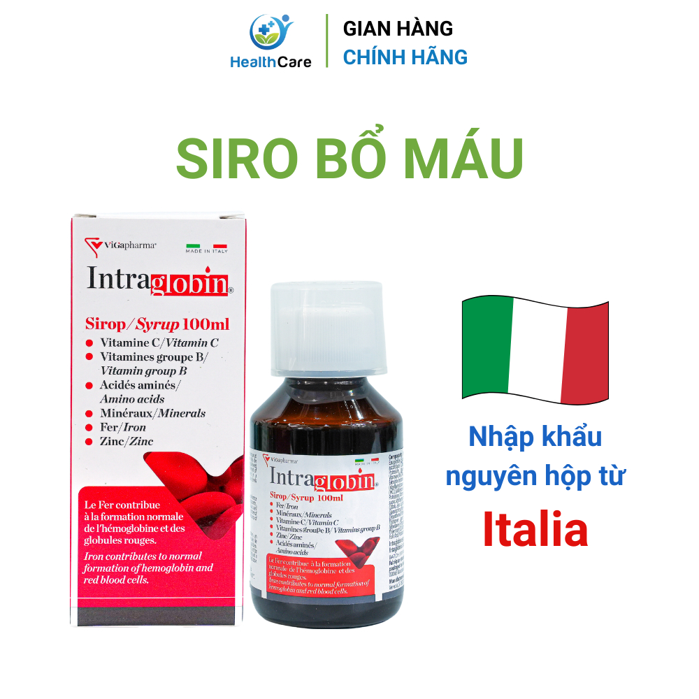 Siro Bổ Máu Intraglobin 100ml - Tăng Cường Sắt, Vitamin & Khoáng Chất ...